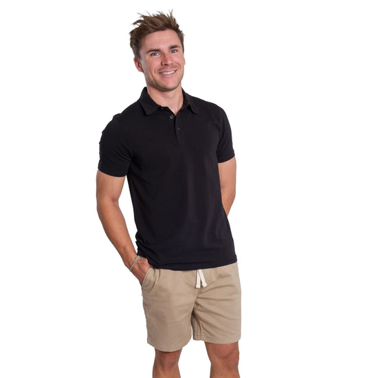 Organic Polo Shirt 3 Pack / Black | The Perfect Jean