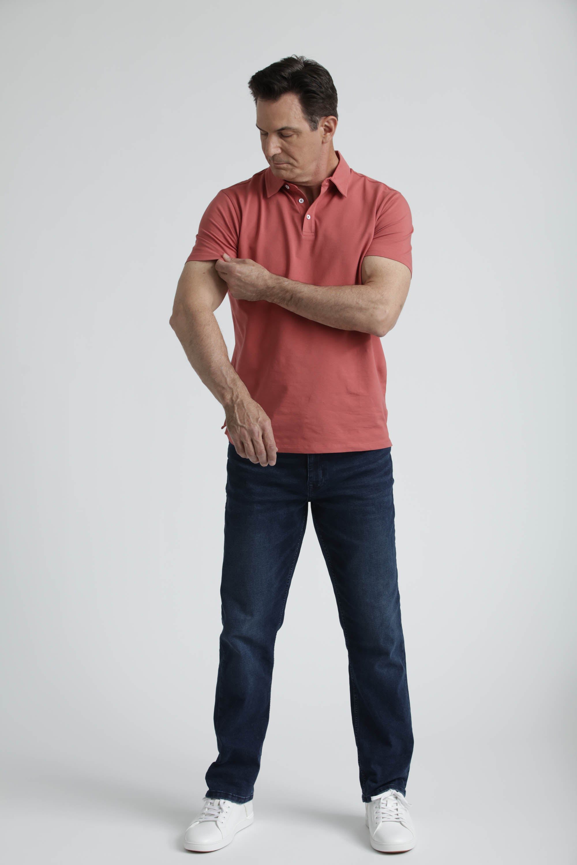 Organic Polo Shirt / Nantucket Red | The Perfect Jean