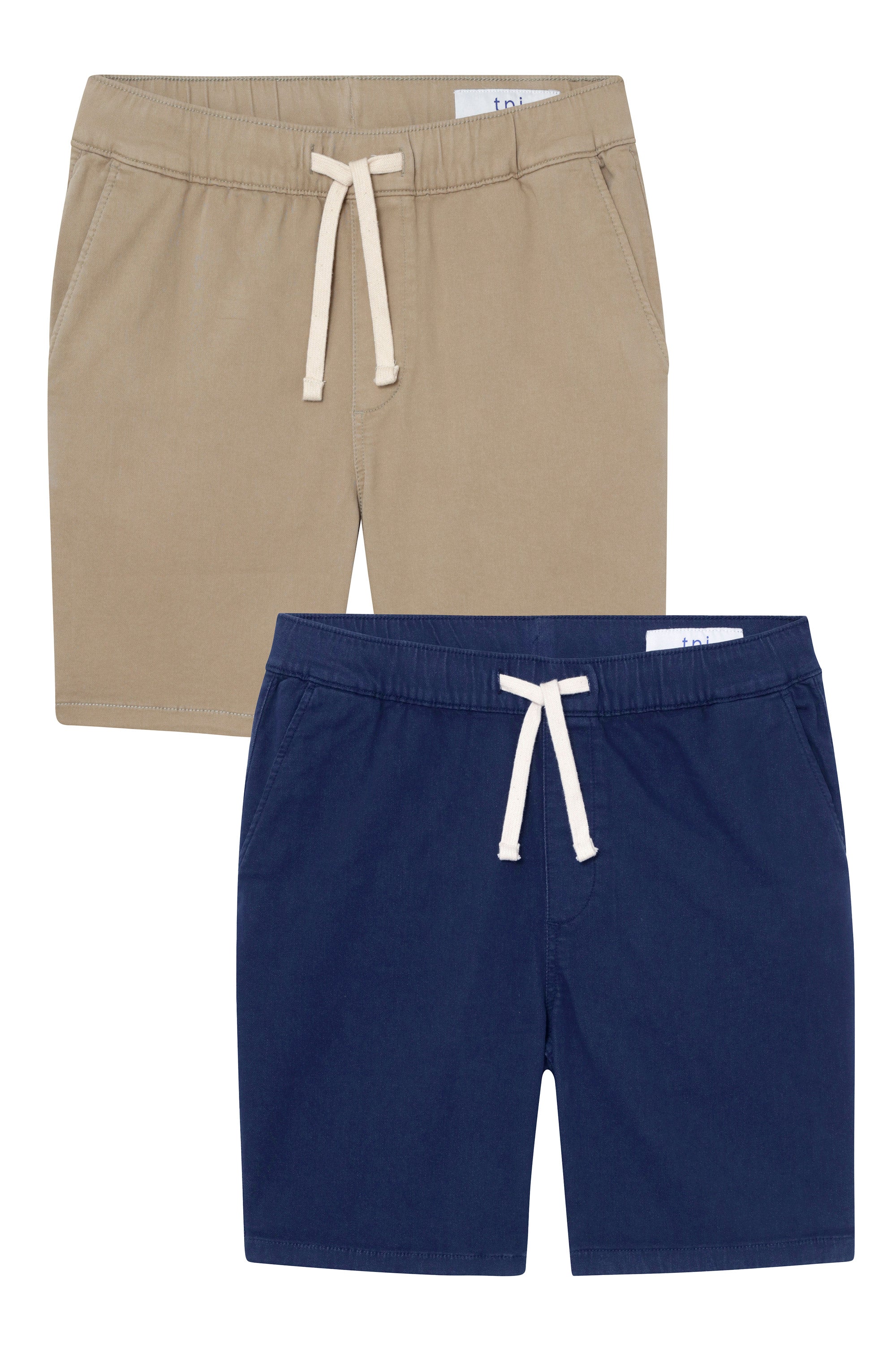 Everyday Comfort Shorts (Athletic Fit) / Light Khaki & Navy | The ...