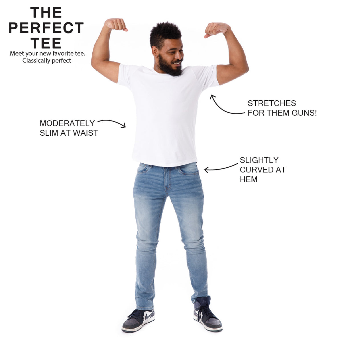 Black / Crew Neck T-Shirt | The Perfect Jean