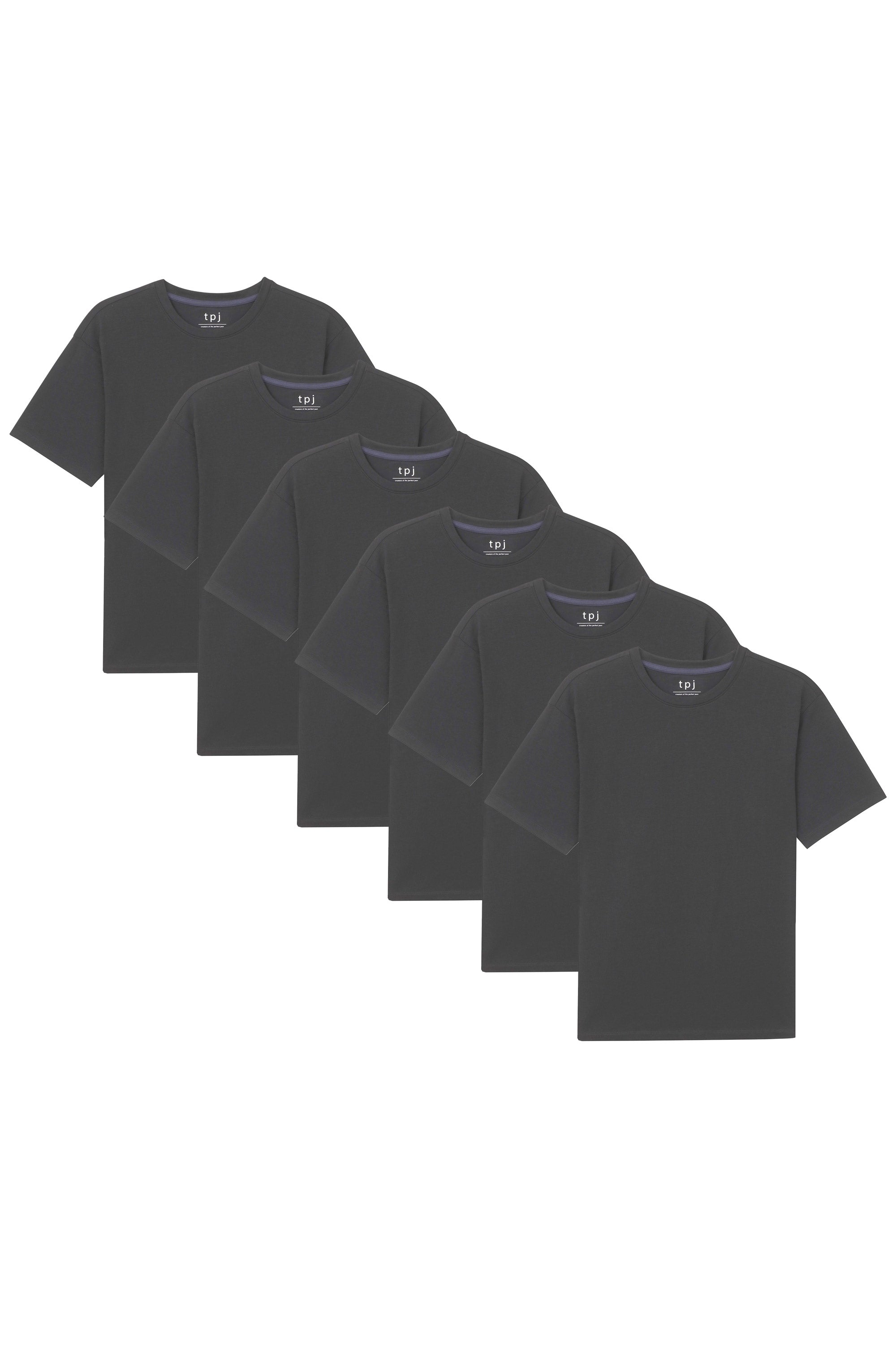 Organic Athletic Fit Crew Neck T-Shirt 6 Pack / Steel Grey | The ...