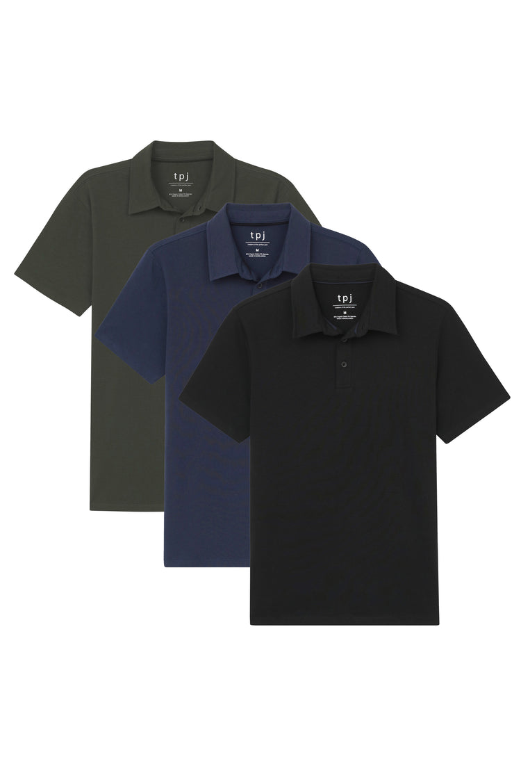 Organic Polo Shirt 3 Pack / Tactical | The Perfect Jean